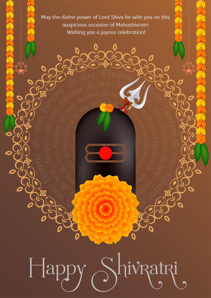 Maha Shivratri Quote Poster Template