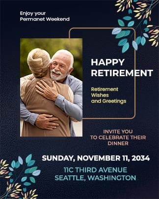 Retirement Party Celebration Invitetion Template