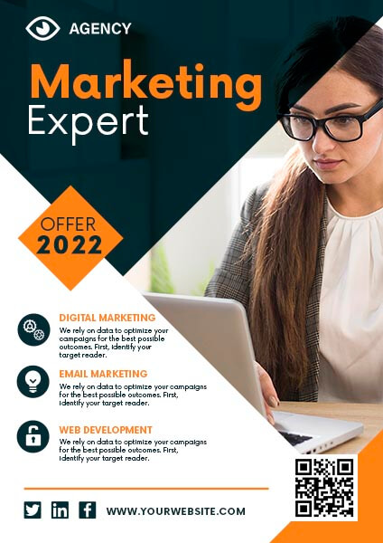 Free QR Code on Flyer Templates