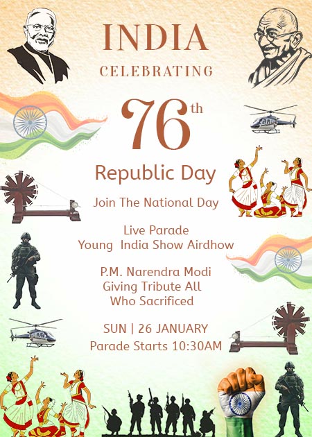 Republic Day Invitation Card Create Beautiful Custom Invites
