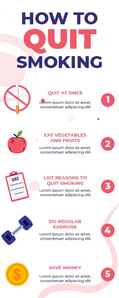 Quit Smoking Infographics Template