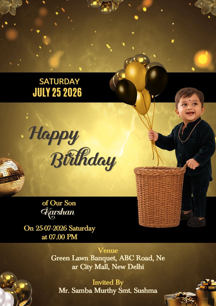 Birthday Invitation Card Free Download
