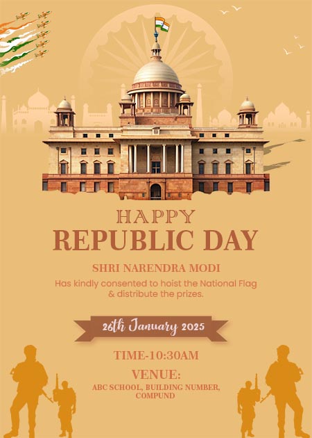 Republic Day Invitation Card Create Beautiful Custom Invites