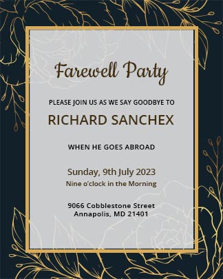 Page 3 | 51+ Elegant Farewell Invitation Card Design Online For Free
