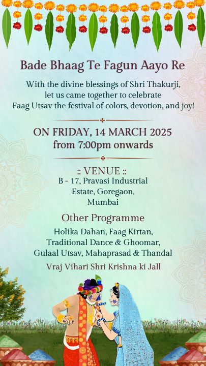 Editable Faag Utsav Invitation Template Free