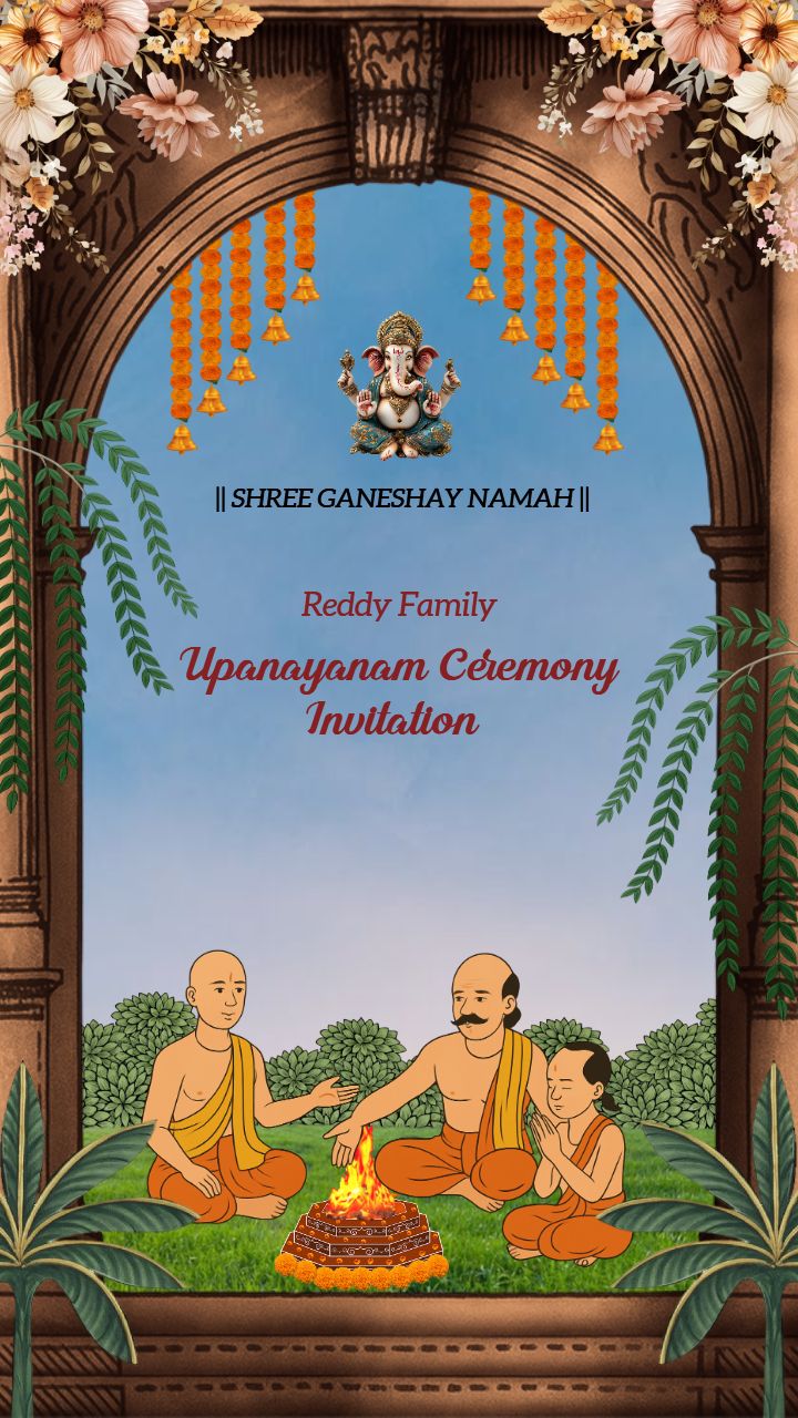 Upanayanam Invitation Video Maker Online Free Download