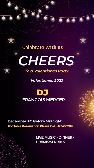 DJ Party Invitation Instagram Story Template