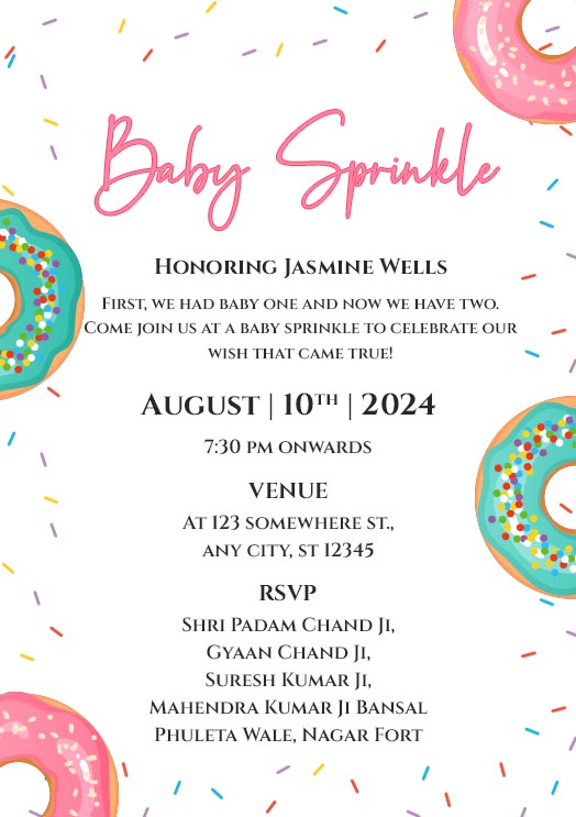Free Baby Sprinkle Invitation Templates