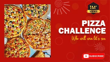 Pizza Challenge Youtube Thumbnail Template
