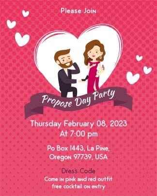 Download Happy Propose Day Invitation Template